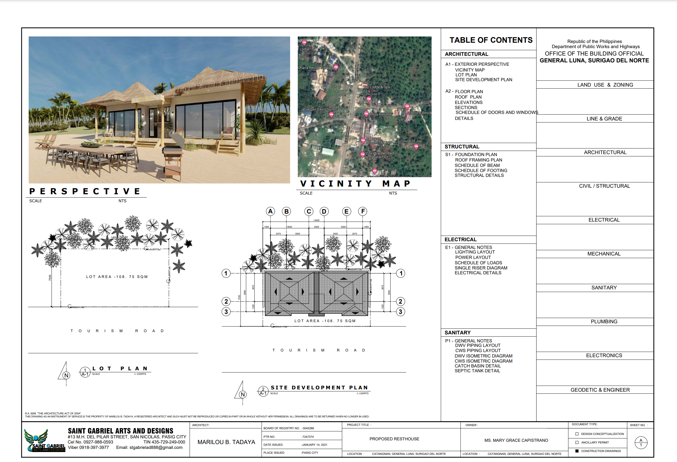 Blueprints of all plans – Architect Mayora