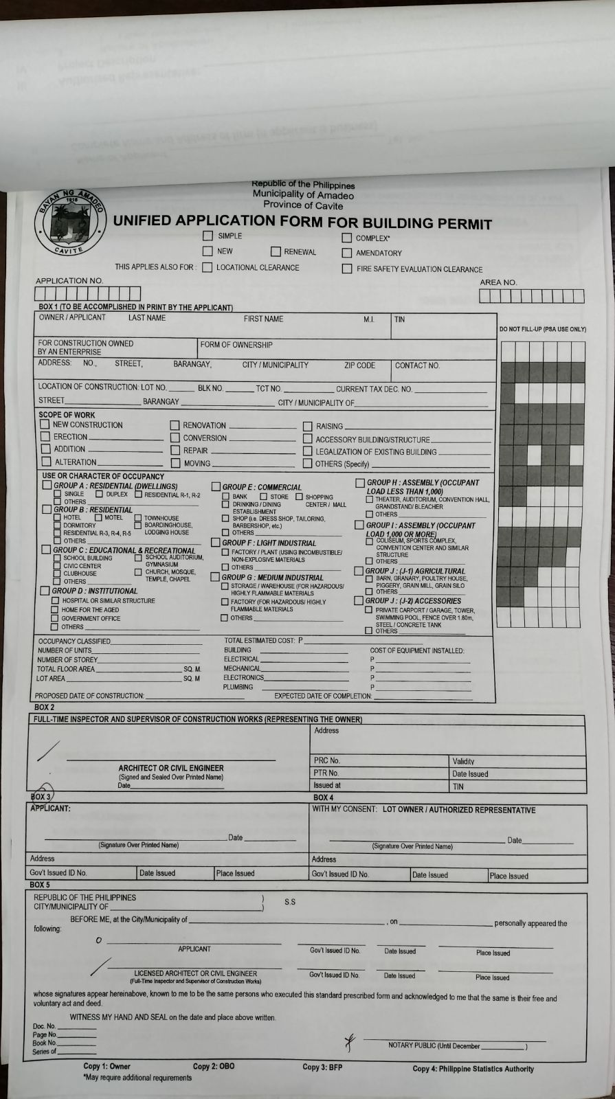 Building Permit Forms – Architect Mayora