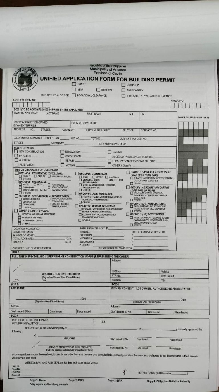 Building Permit Forms – Architect Mayora